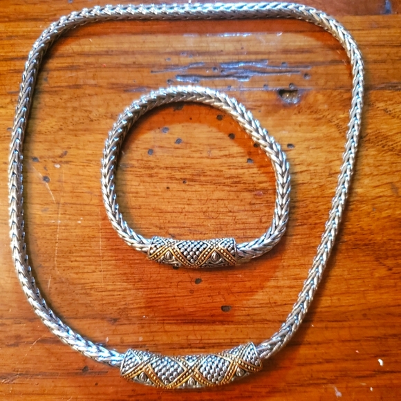 Lia Sophia | Jewelry | Rope Chain Necklace And Bracelet Set With ...